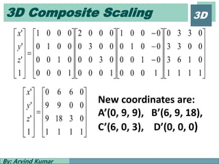 3 D transformation translation, scaling | PPTX