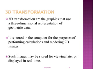 3D transformation computer graphic | PPT
