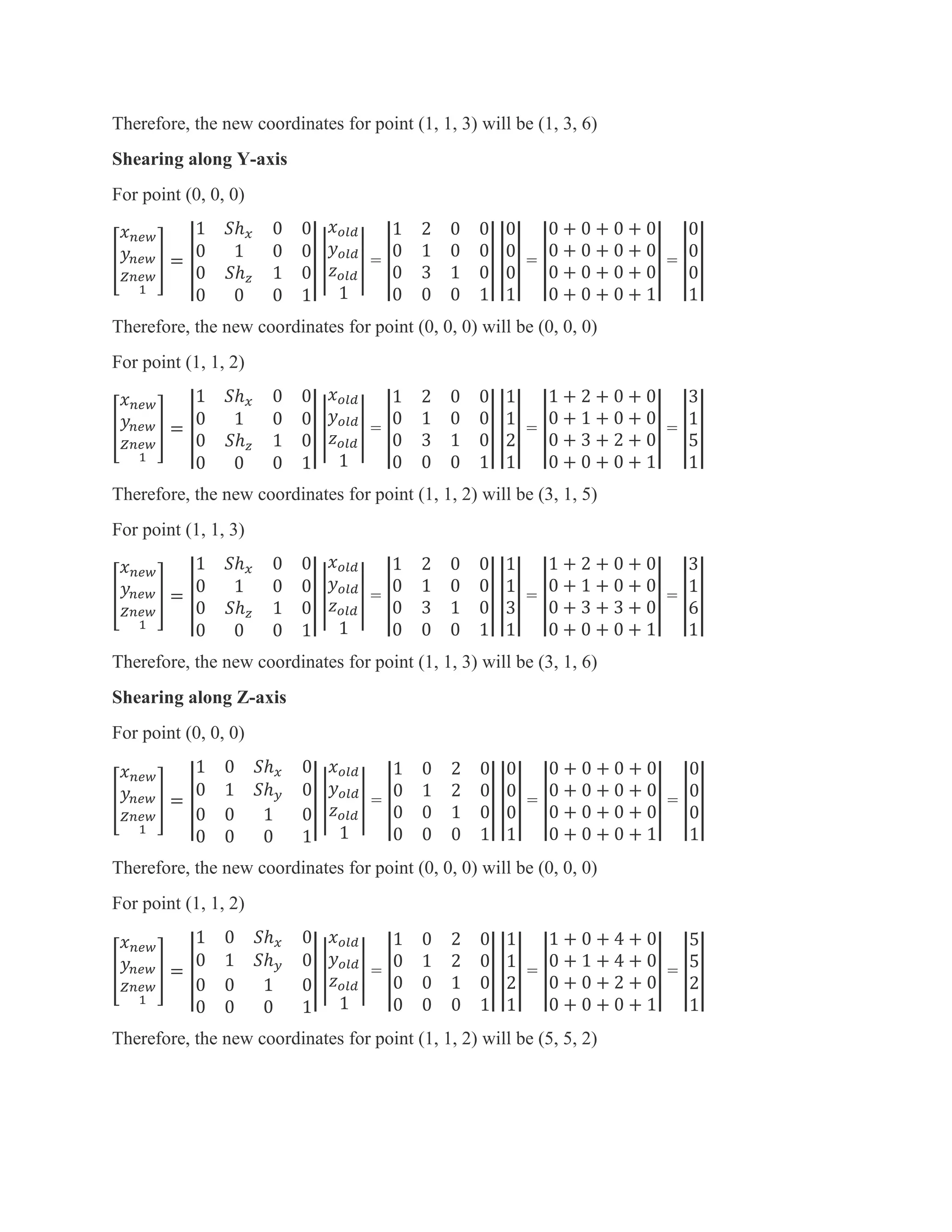 3D Transformation in Computer Graphics | PDF