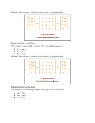 3D Transformation in Computer Graphics | PDF