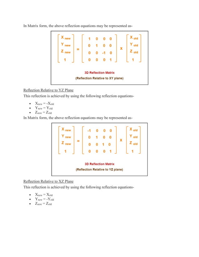 3D Transformation in Computer Graphics | PDF