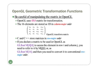 Computer Graphics Three-Dimensional Geometric Transformations | PPT