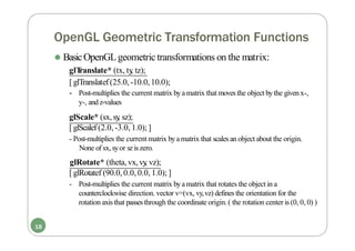 Computer Graphics Three-Dimensional Geometric Transformations | PPT