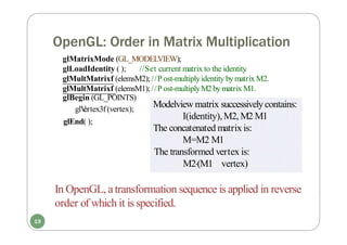 Computer Graphics Three-Dimensional Geometric Transformations | PPT