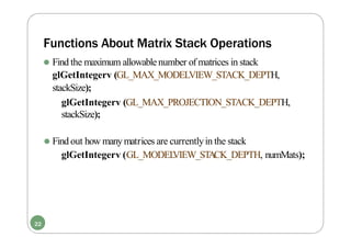 Computer Graphics Three-Dimensional Geometric Transformations | PPT