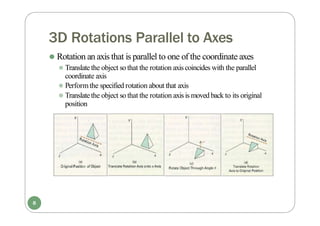 Computer Graphics Three-Dimensional Geometric Transformations | PPT