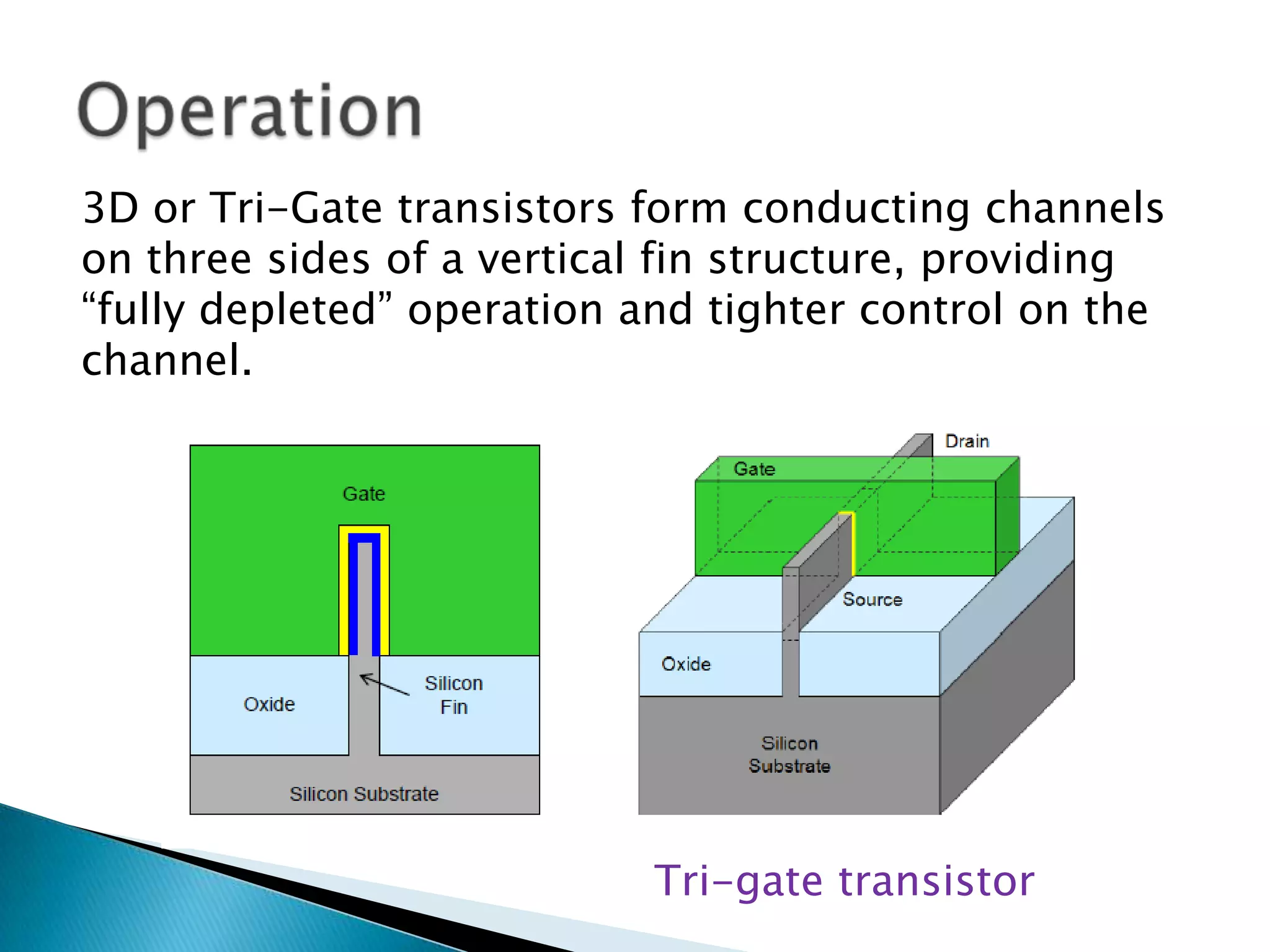 3D or Tri-gate transistors | PPTX