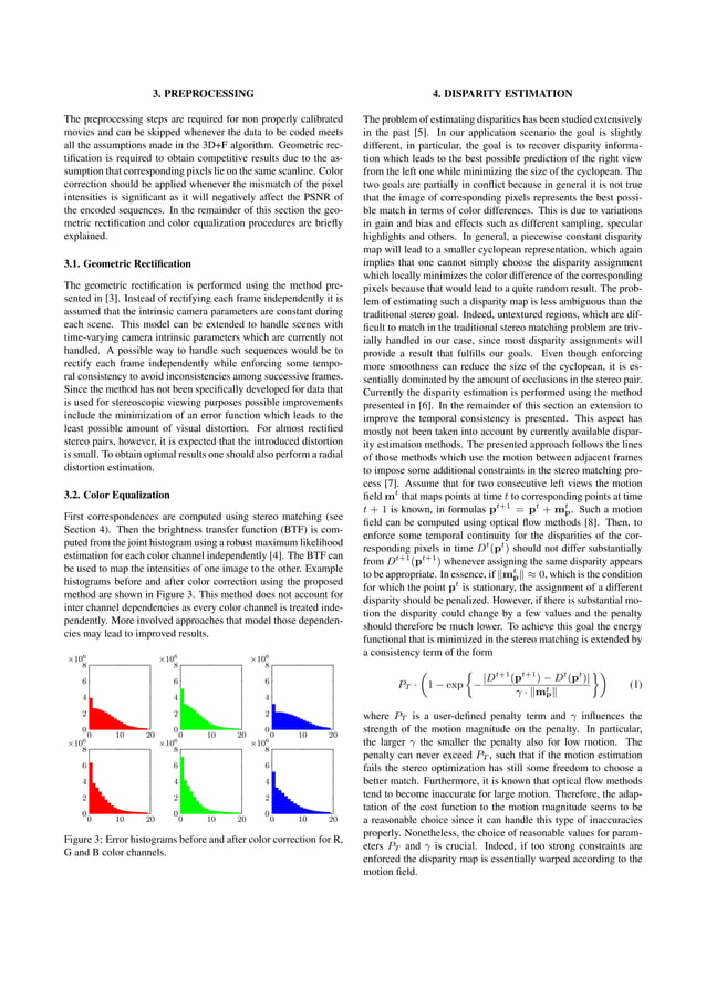 EFFICIENT STEREO VIDEO ENCODING FOR MOBILE APPLICATIONS USING THE 3D+F CODEC | PDF | Video ...