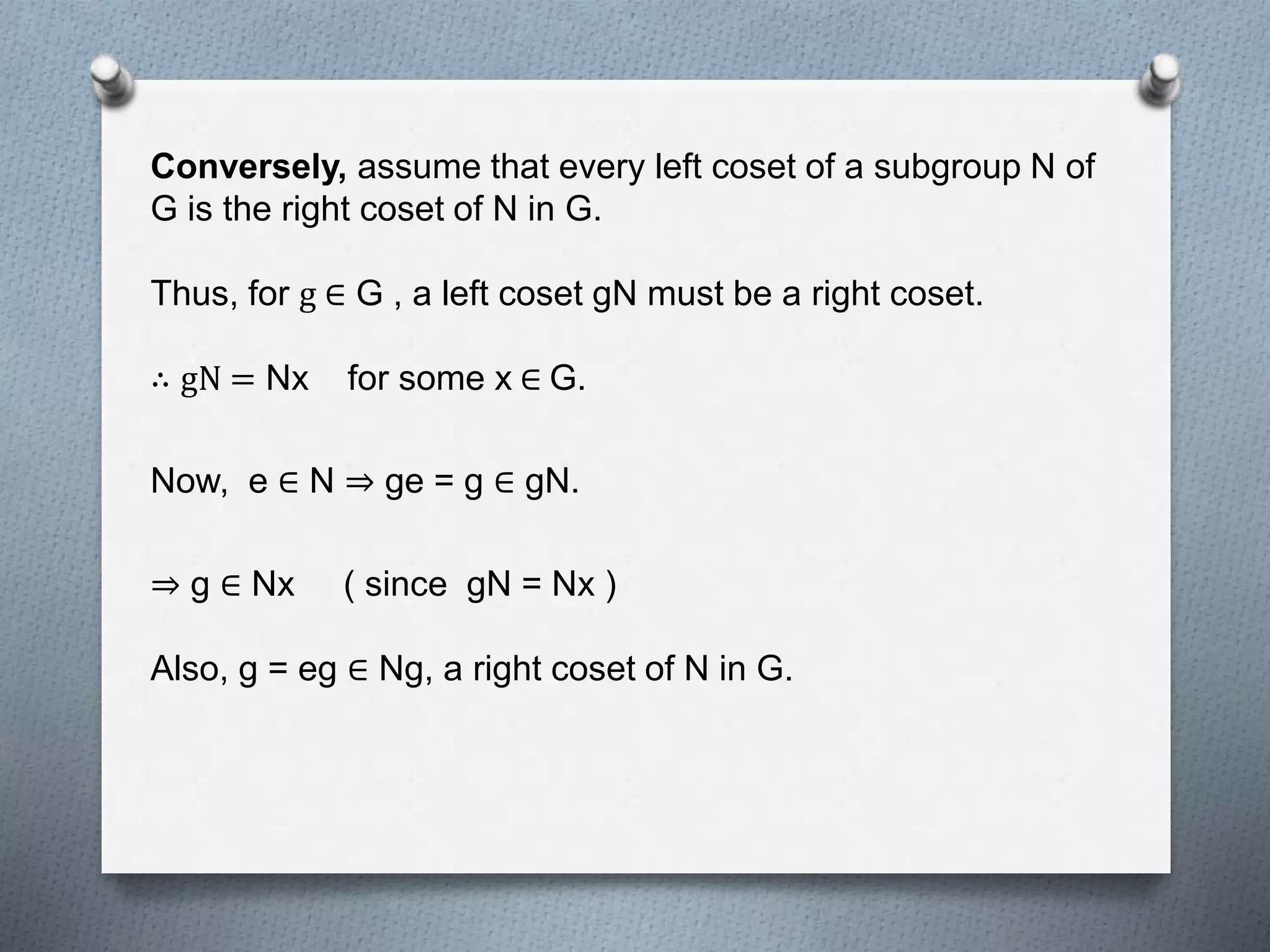 Normal subgroups- Group theory | PPTX