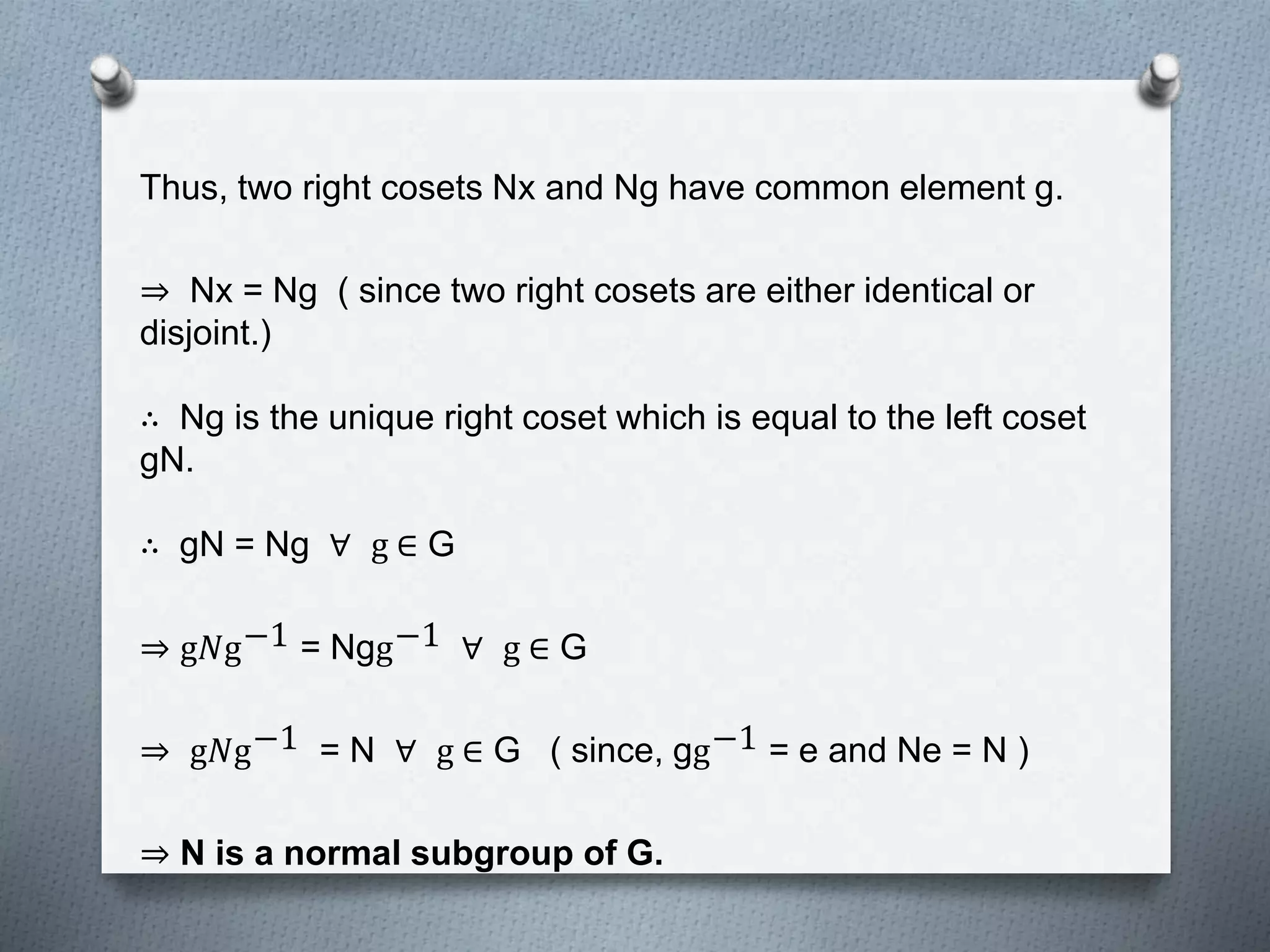 Normal Subgroups Group Theory Pptx Physics Science