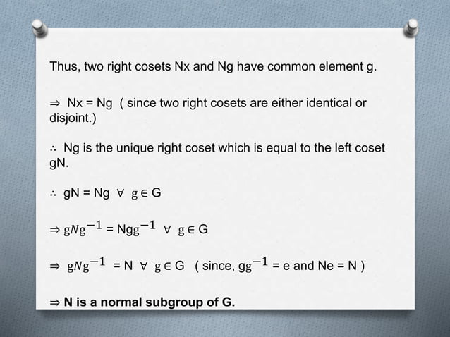 Normal subgroups- Group theory | PPTX | Physics | Science