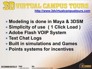 3D Virtual Campus Tours Presentation | PPTX