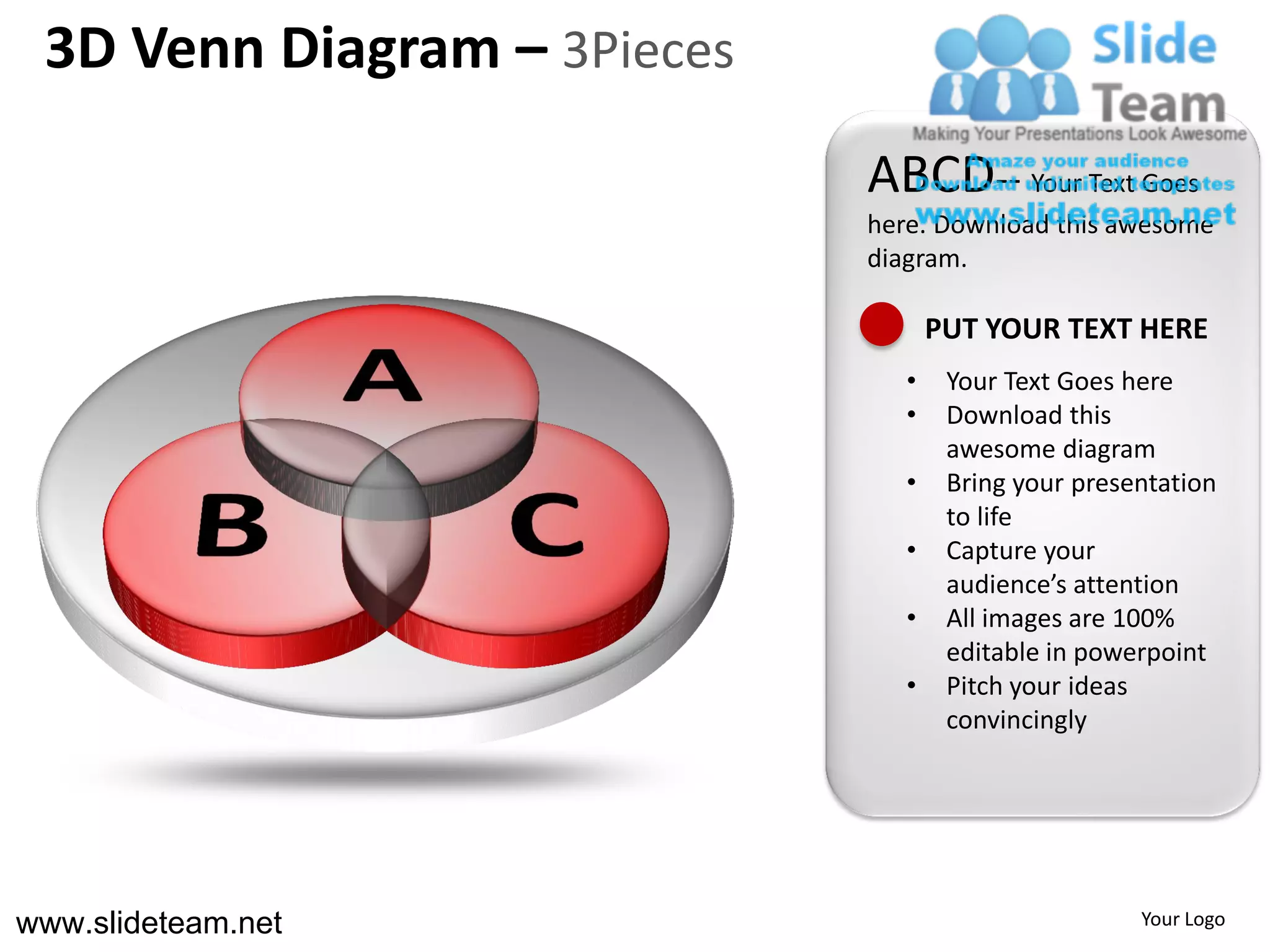 3d venn diagram 2 and 3 powerpoint presentation slides. | PDF