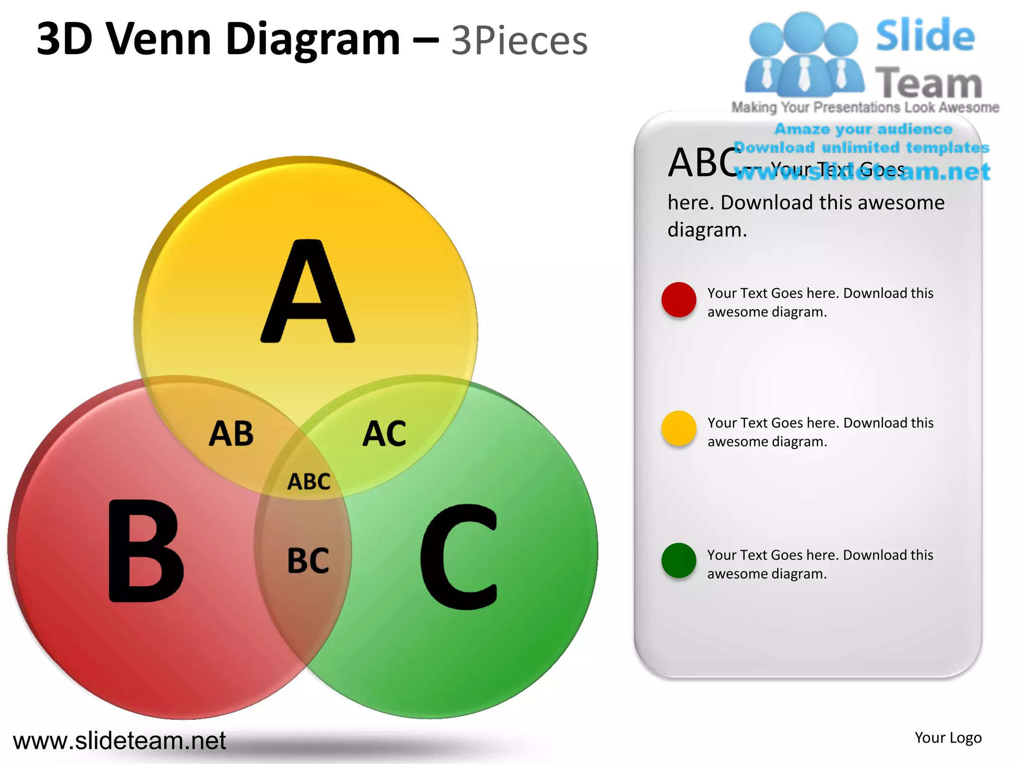 3d venn diagram 2 and 3 powerpoint presentation slides. | PDF