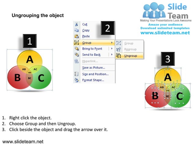 3d venn diagram 2 and 3 powerpoint presentation slides. | PPT