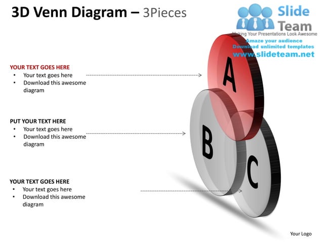 3d venn diagram 2 and 3 powerpoint presentation slides ppt templates | PPT