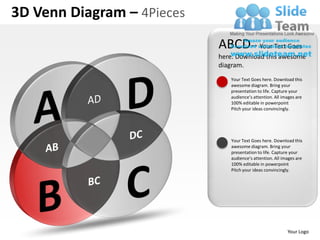3d venn diagram 4 pieces powerpoint presentation slides ppt templates ...