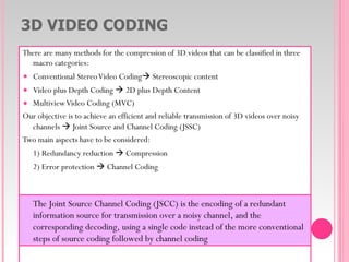 3 d video coding & streaming real time of hd | PPT