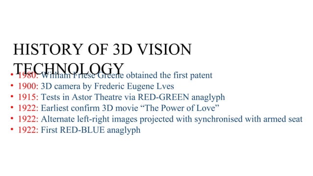 3D Vision Technology | PPT