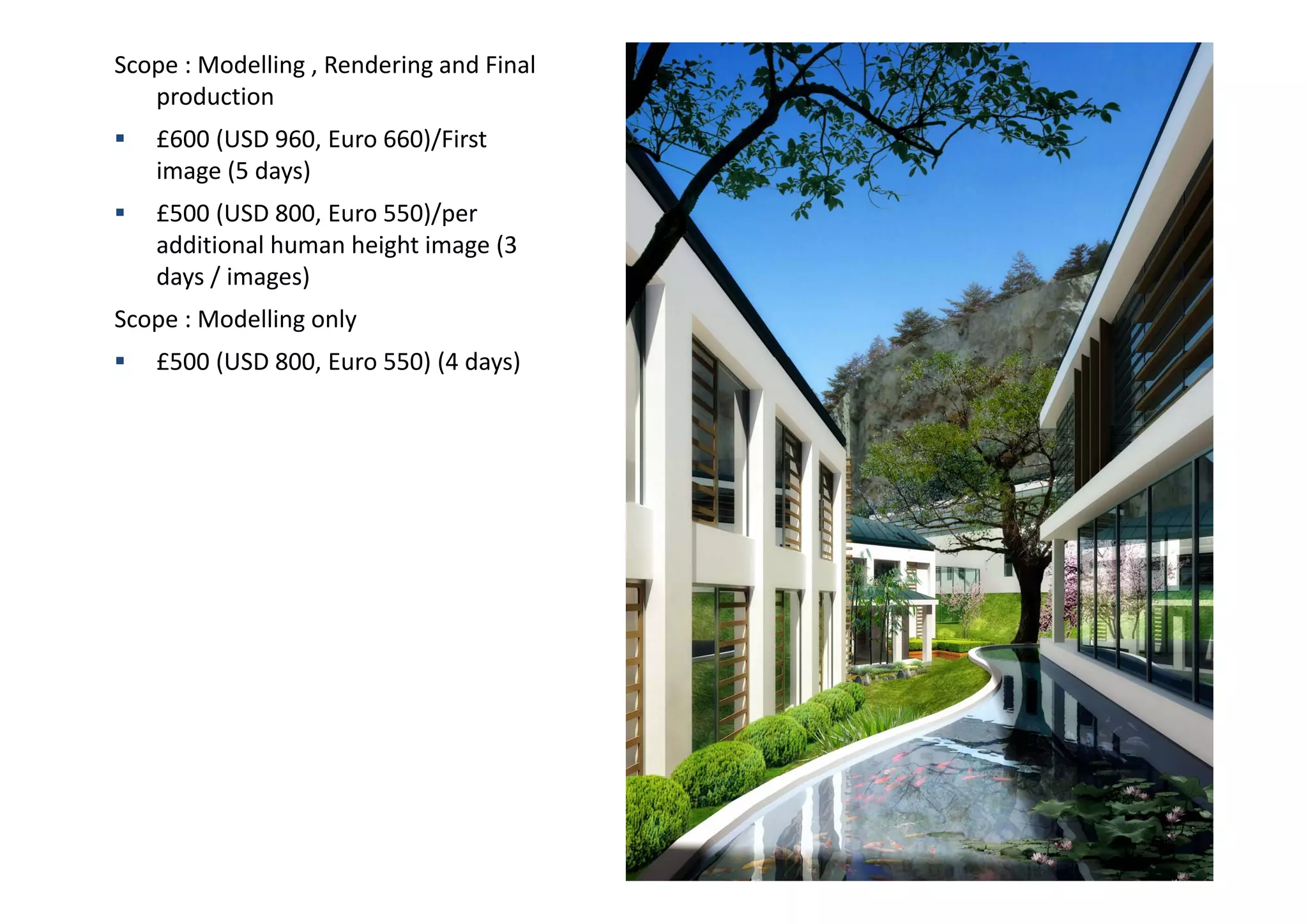 3 D Visualisation Service price list | PDF | Graphics Software | Computer Software and Applications