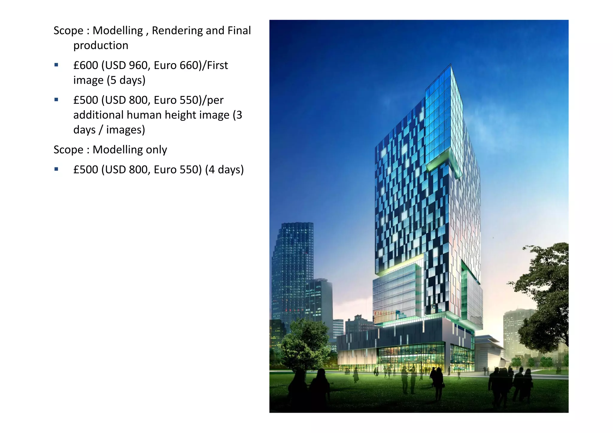 3 D Visualisation Service price list | PDF | Graphics Software | Computer Software and Applications