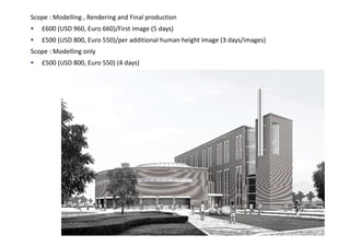 3 D Visualisation Service price list | PPT