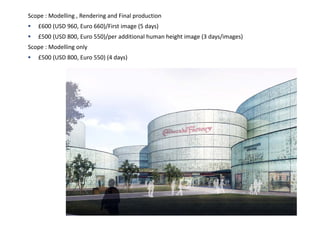 3 D Visualisation Service price list | PPT