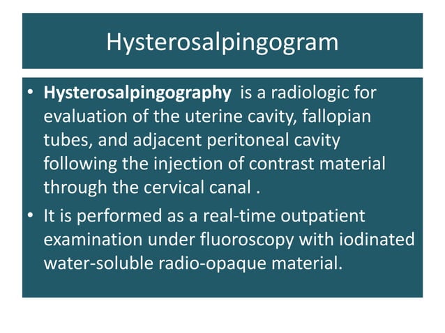 3d vs hsg for tubal evaluation | PPTX | Pregnancy | Reproductive Health