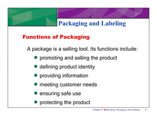 Marketing Essentials - Packaging and Labeling - 3E | PPT