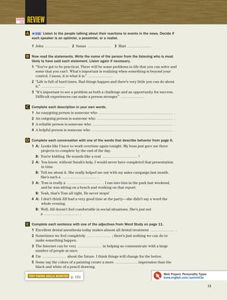 summit 1 Unit 1 | PDF