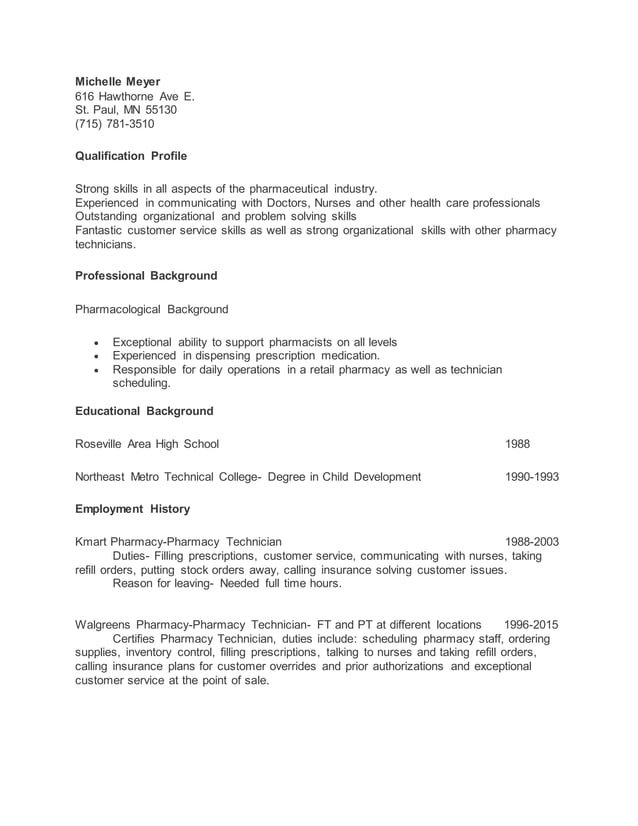 Michelle Meyer Resume | PDF