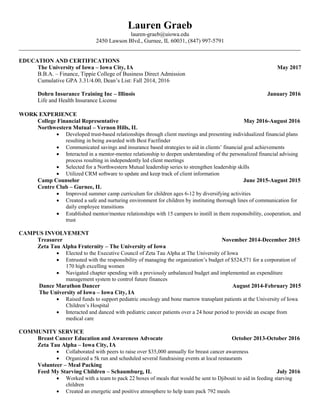 Lauren Graeb Resume | PDF