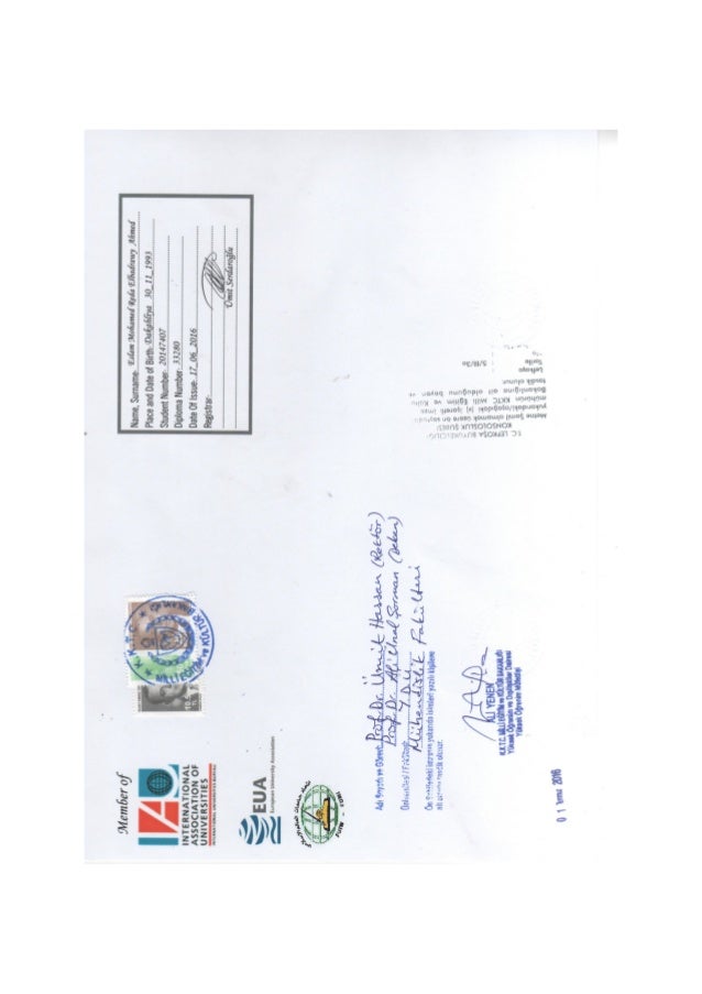 Certificate and transcript