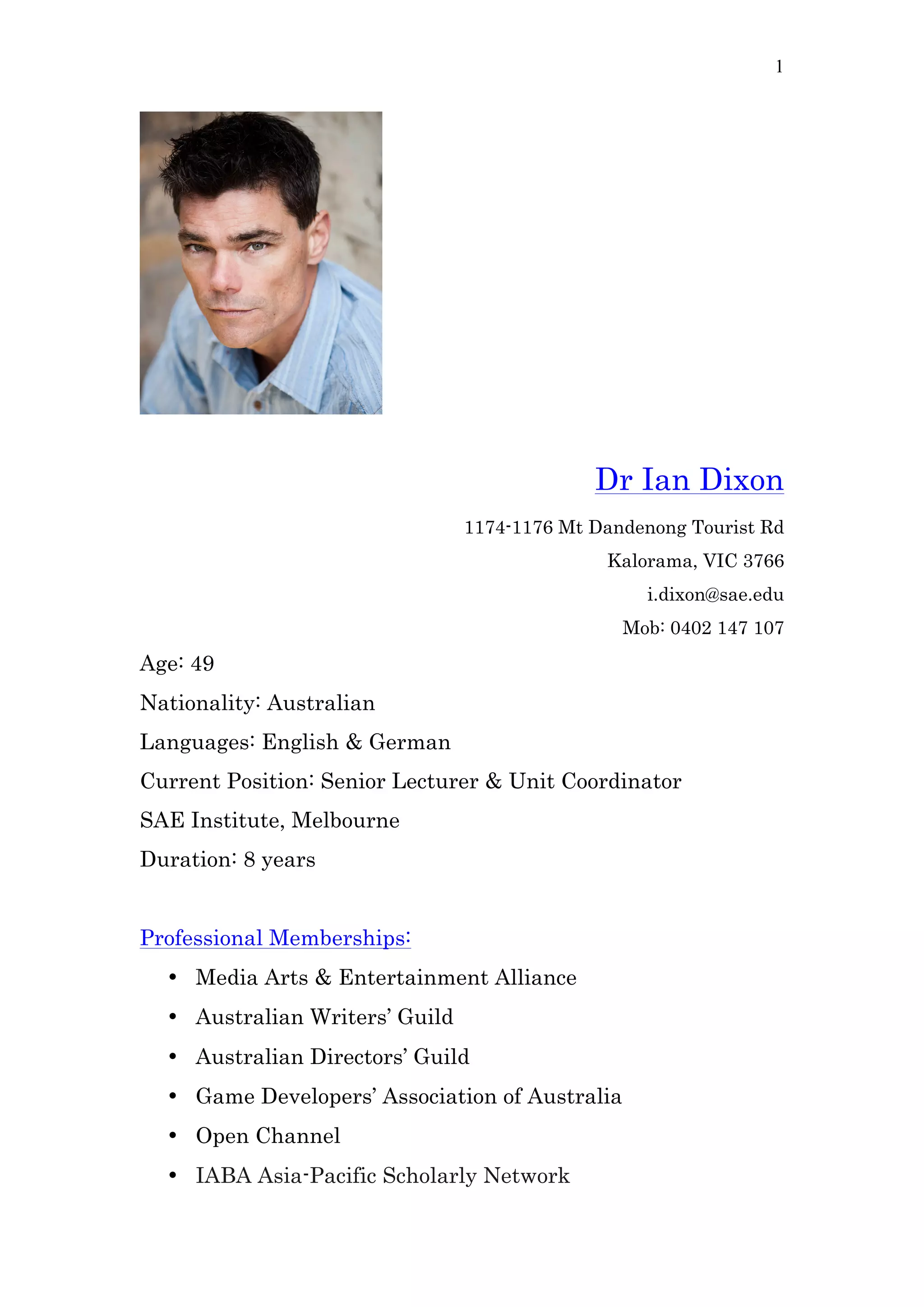 NEW CV IAN DIXON V5 | PDF