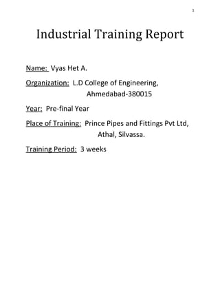 Industrial Training Report | DOC