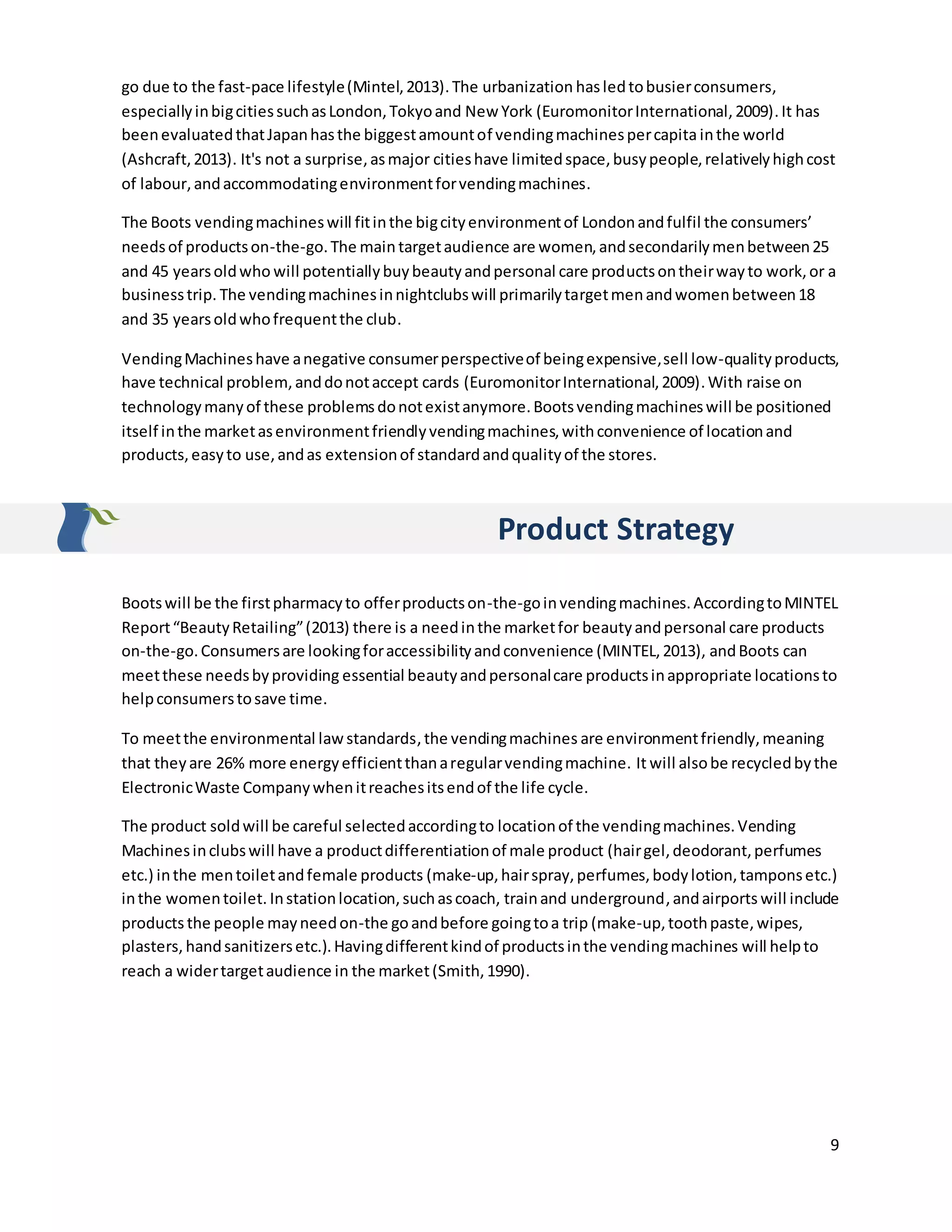 Vending Machines proposal | DOCX