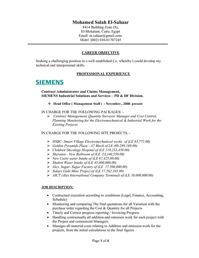 M Sahar CV-Updated | PDF