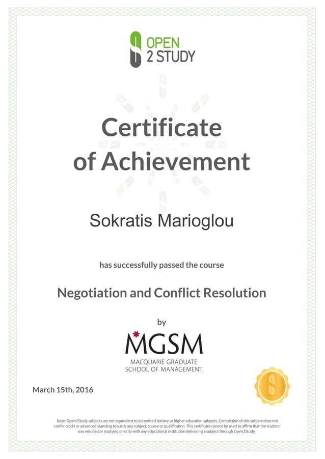 Subject_Certificate_15_March_2016 | PDF