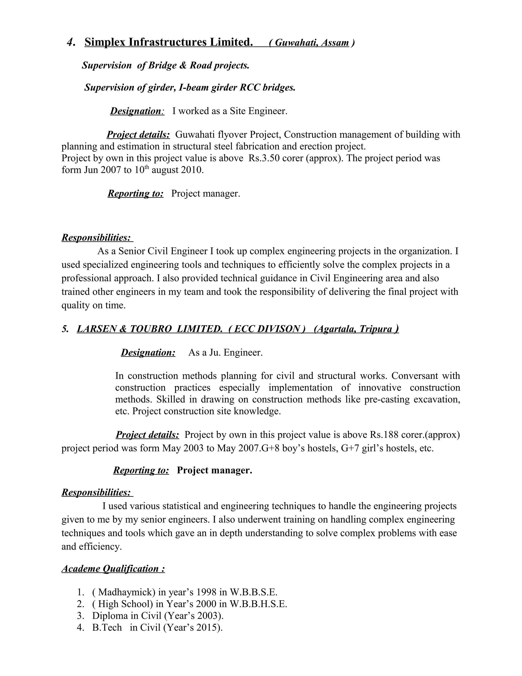 Pankaj Bose RESUME | DOC