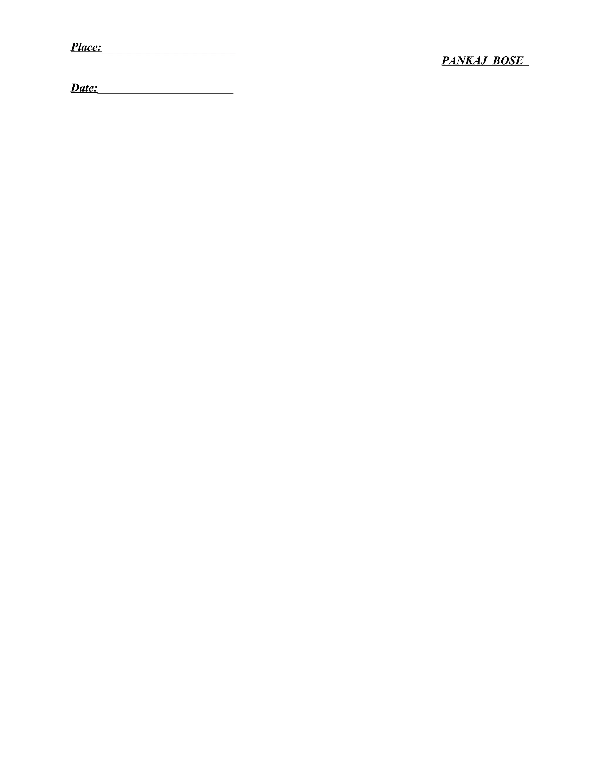 Pankaj Bose RESUME | DOC