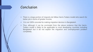 Harris-Todaro Migration Model and it's Applicability in Bangladesh | PPTX