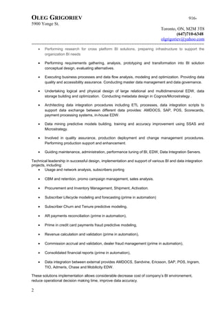 Oleg Grigoriev Resume | DOC