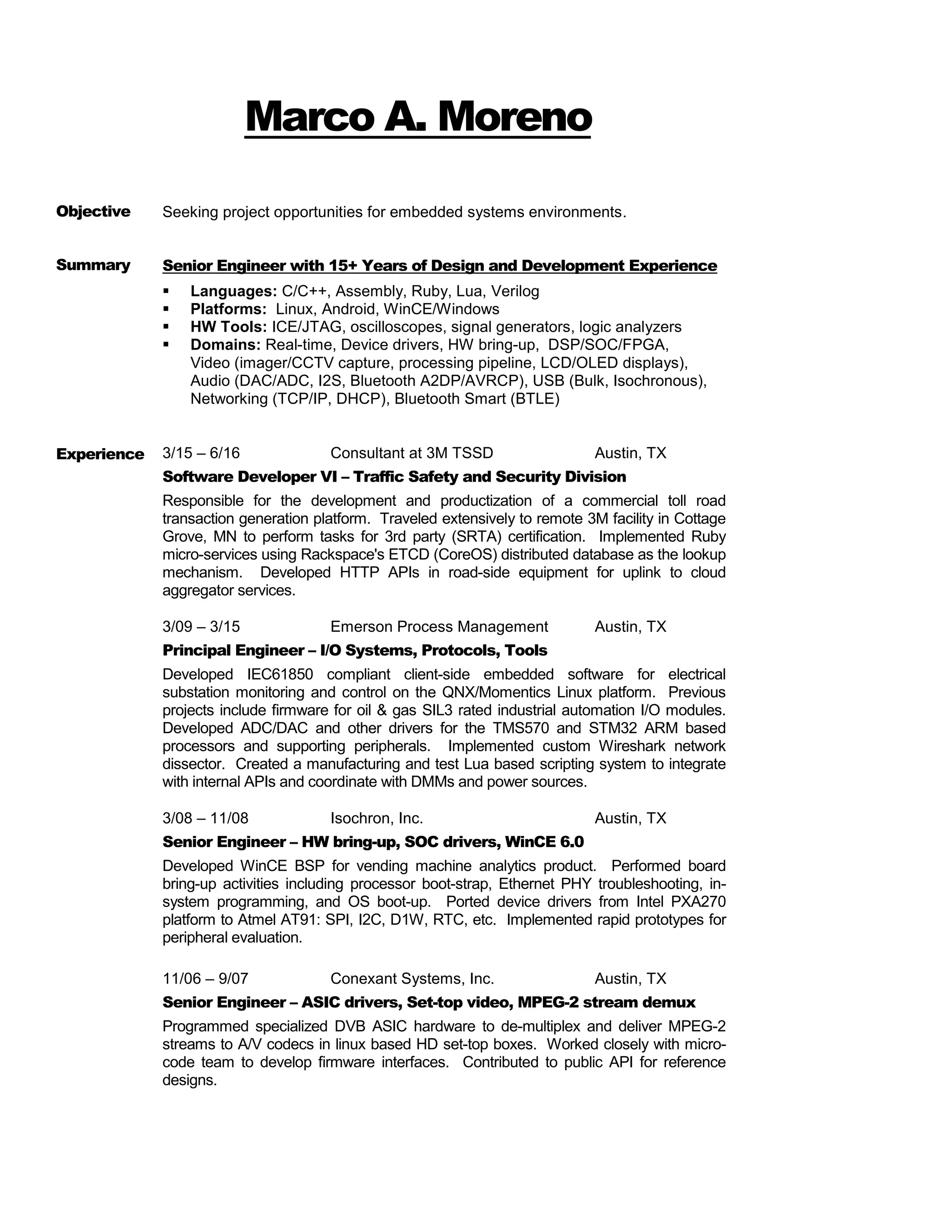 MarcoMorenoResume | PDF