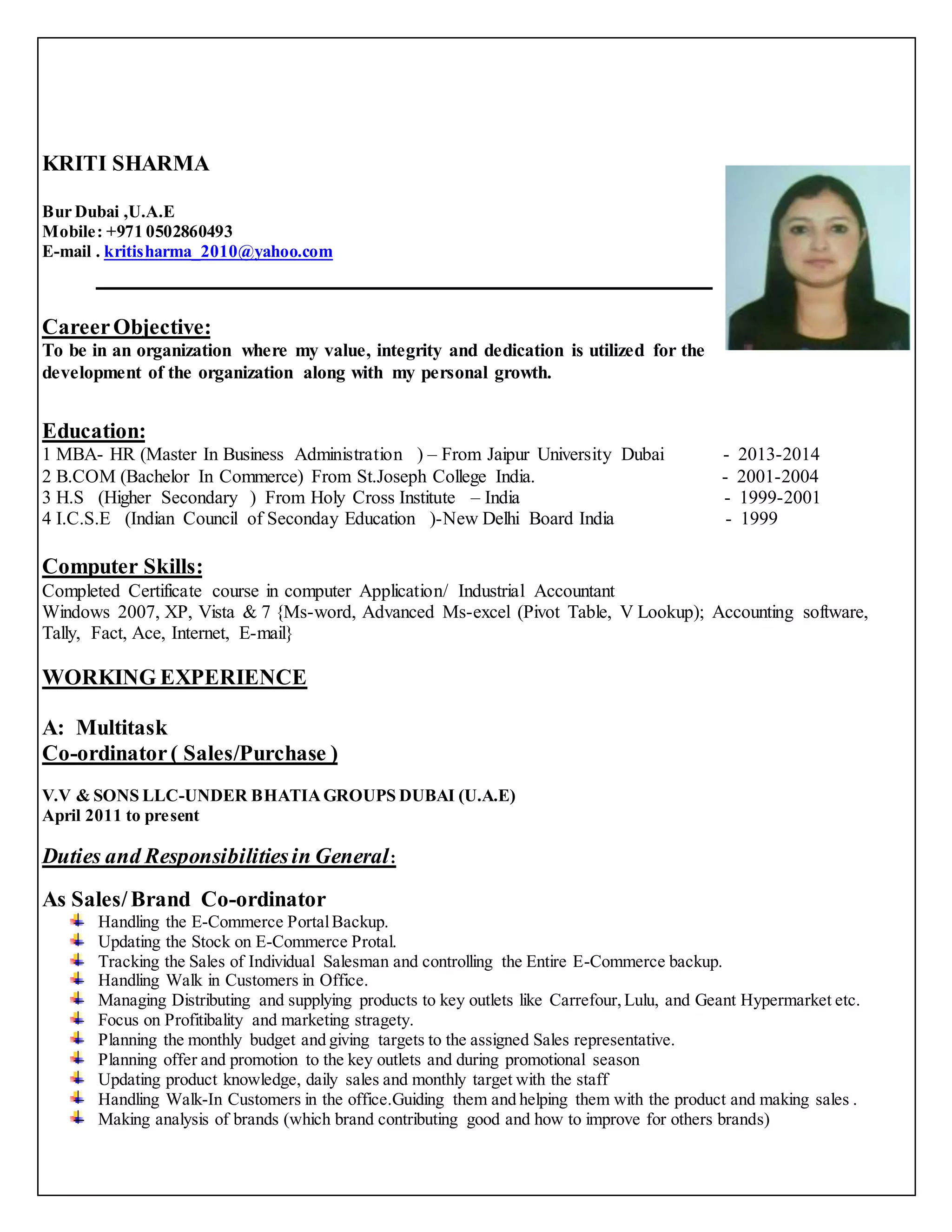 CV -KRITI SHARMA | DOCX