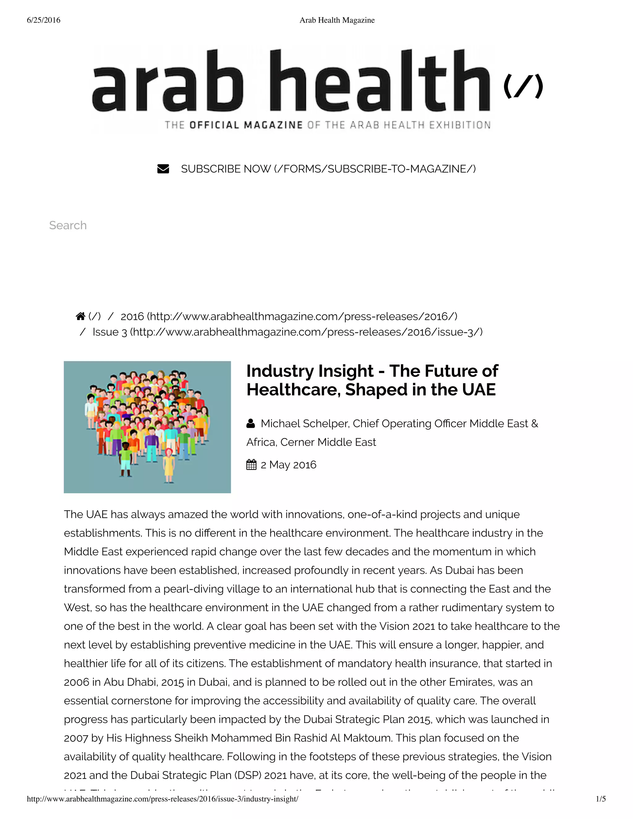 Arab Health Magazine_Future_of_Healthcare | PDF
