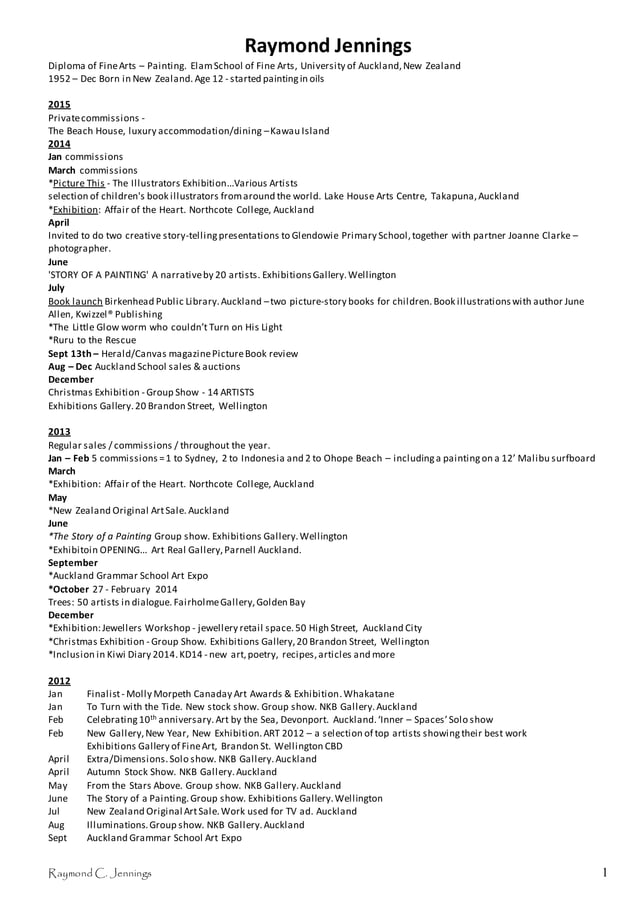 Raymond Jennings_CV_2015 (2) | PDF