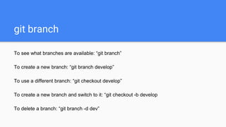 Intro to Git DevOps Tally Presentation 101615 | PPTX | Operating Systems | Computer Software and ...