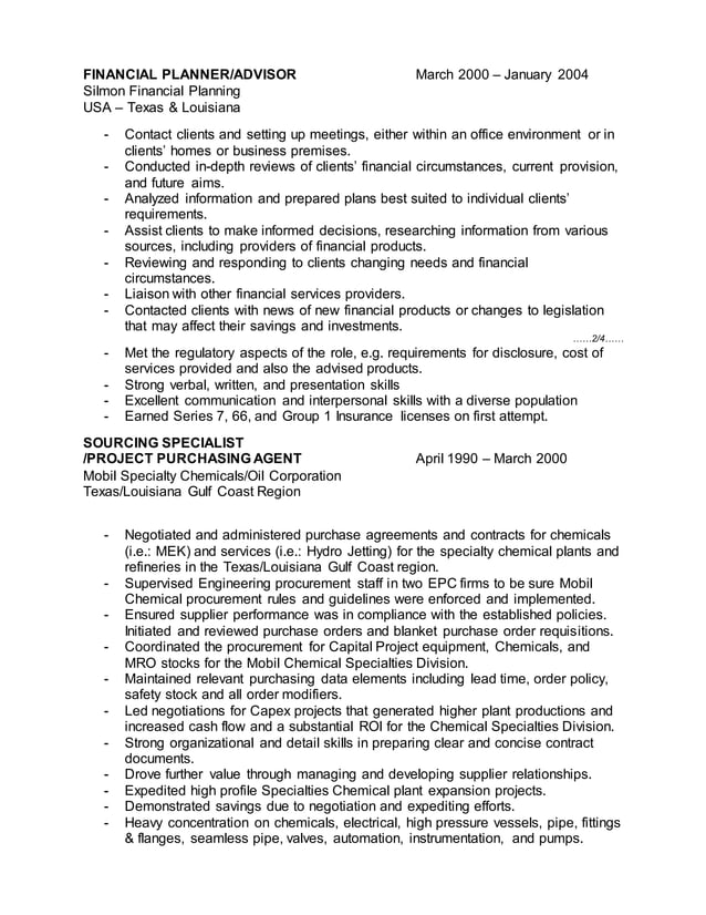 CV - Jerry Lane Silmon Supplier Relationship Management (2) | PDF