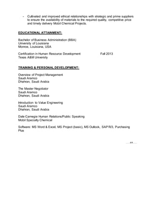 CV - Jerry Lane Silmon Supplier Relationship Management (2) | DOCX ...