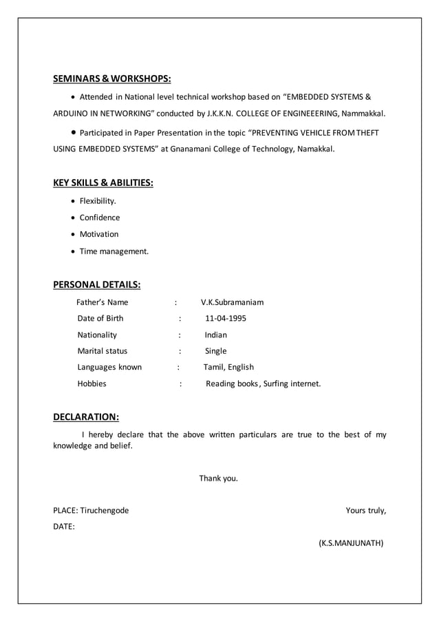 Manjunath Resume | PDF